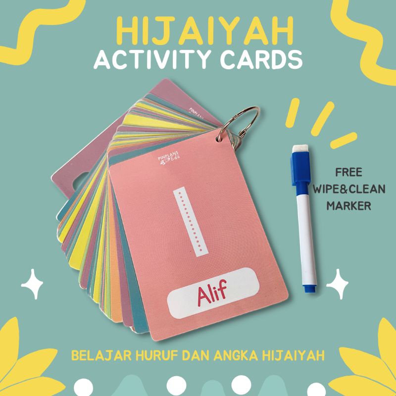 Jual HIJAIYAH ACTIVITY CARDS - Wipe and Clean Worksheet | Shopee Indonesia
