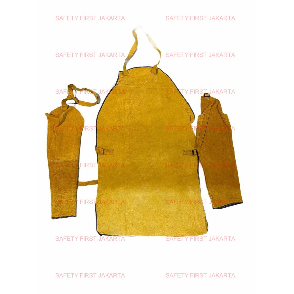 Jual APRON LAS DADA DAN LENGAN KULIT - CELEMEK WELDER LEATHER WARNA ...