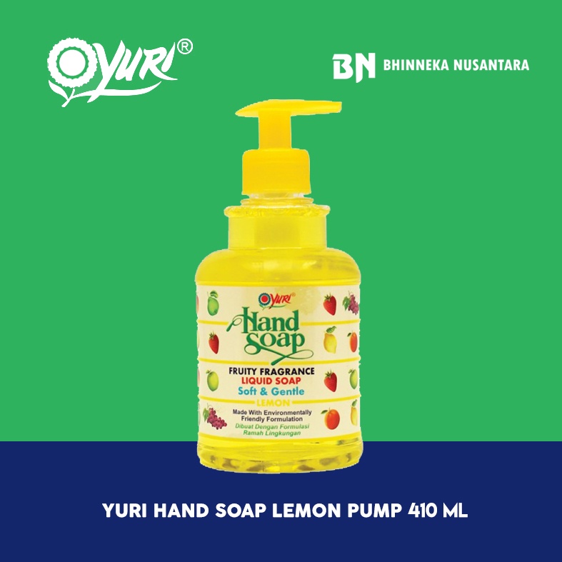 Jual Yuri Hand Soap Lemon Pump 410 ml | Shopee Indonesia