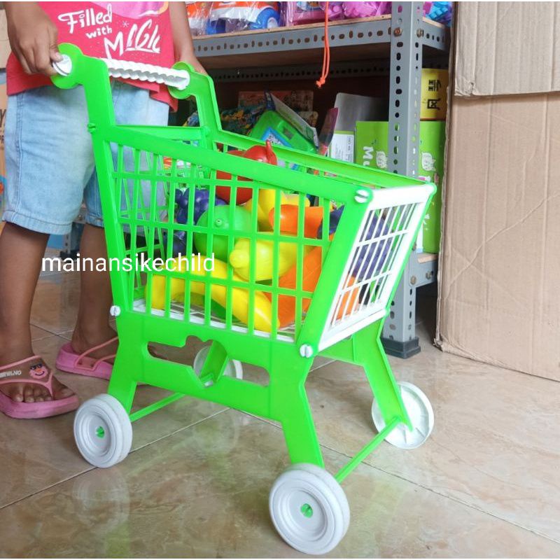 Jual Mainan Anak Troly Keranjang Buah & Sayur Besar Kereta Dorong ...
