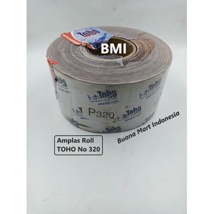 Jual Amplas Roll Toho No 320 | Amplas Meteran Grit 320 | Amplas Besi | Shopee Indonesia