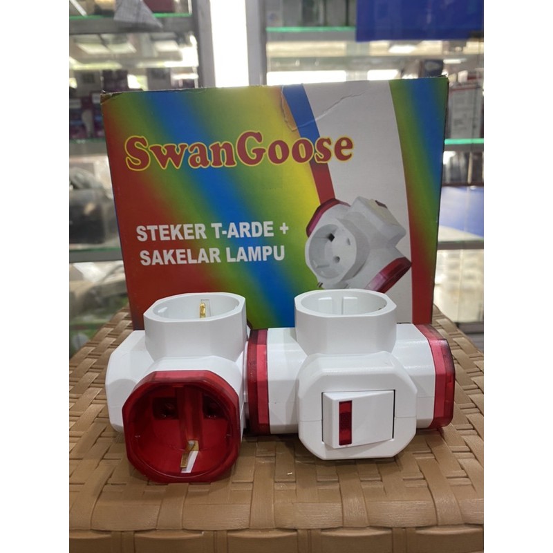 Jual Steker T Arde Saklar On Off - Cabang 3 Colokan Kuningan Tee ...