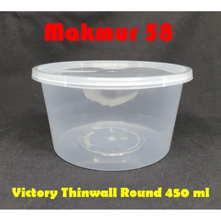 Jual Thinwall Victory Bulat / round 450 ml box plastik / kotak plastik ...