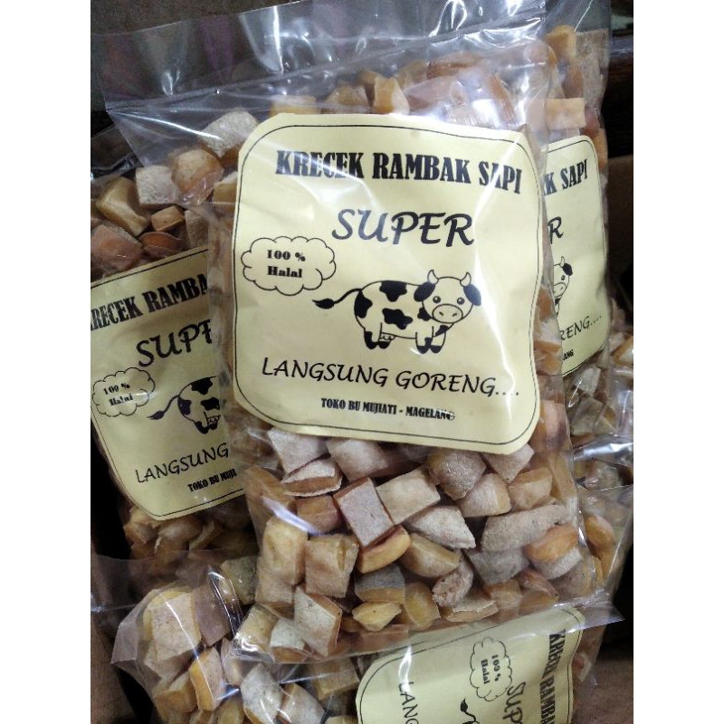 Jual Rambak Kulit Sapi Asli Dorokdok Kerupuk Kulit Mentah 500gr