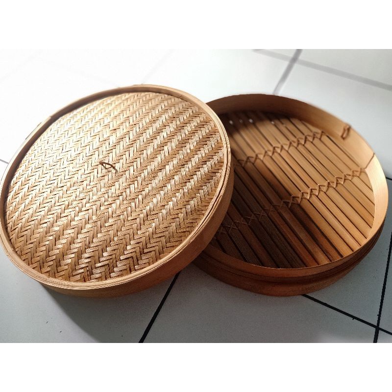 Jual Klakat Dimsum 40cm Kukusan Dimsum Bambu 1 Wadah 1 Tutup | Shopee ...