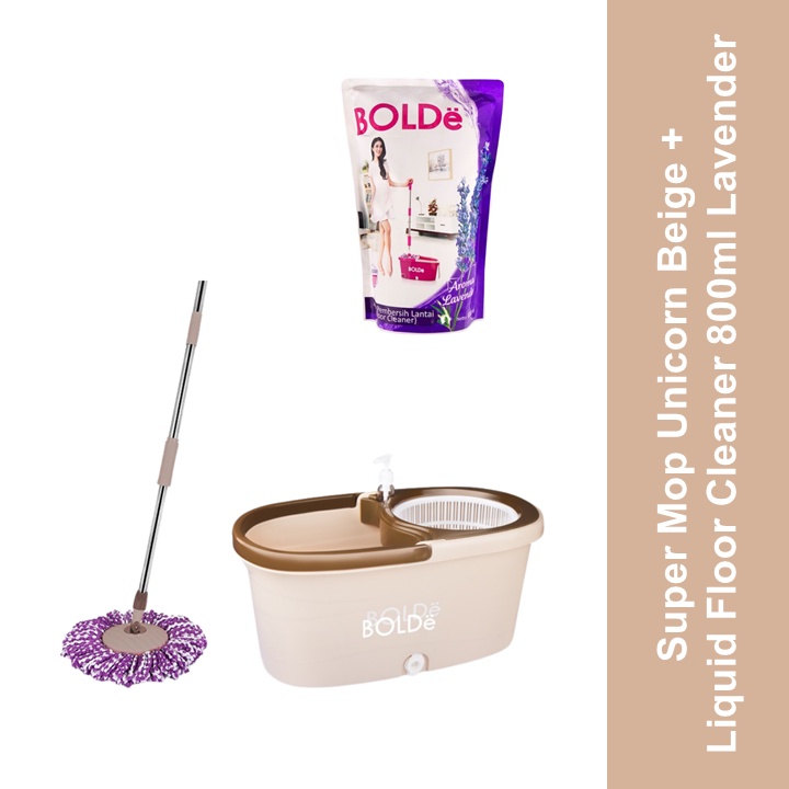 Jual BOLDe Pel Lantai + Sabun Pembersih Lantai Lavender / Super Mop ...