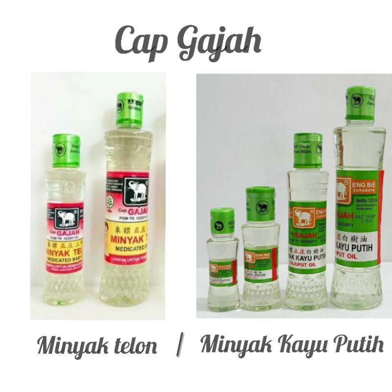 Jual Minyak Kayu Putih / Minyak Telon Cap Gajah 15 ml 30 ml 60 ml 120 ...