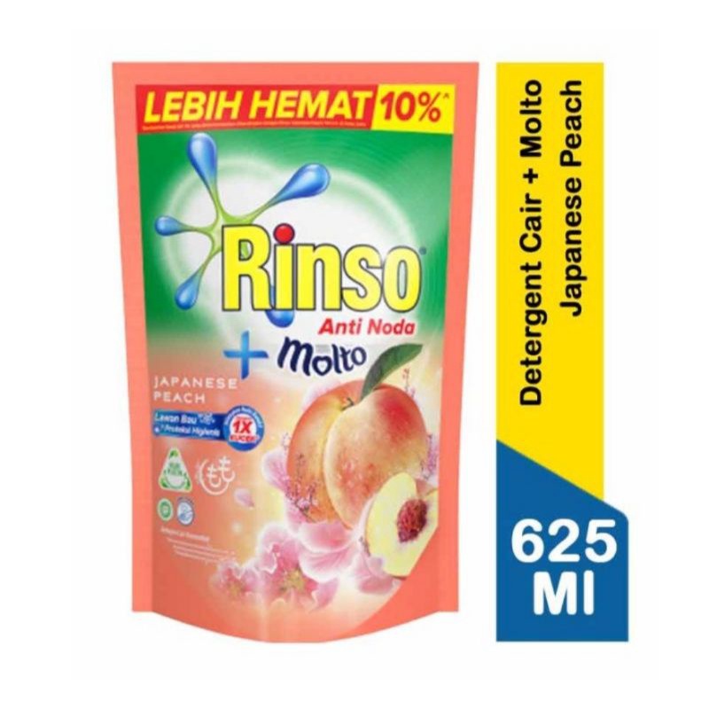 Jual RINSO MOLTO DETERGENT CAIR JAPANESE 625ML Indonesia|Shopee Indonesia
