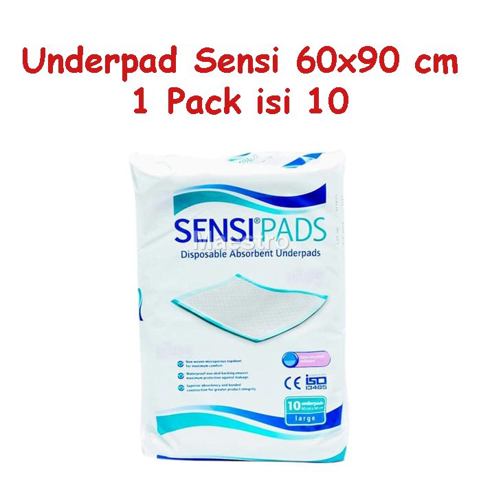 Jual Underpad Sensi Ukuran 60x90 Size L Sensipad Sensipads Pads Perlak ...