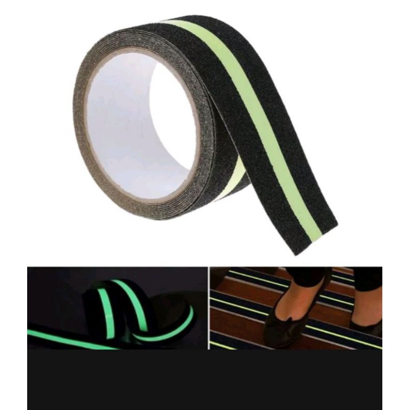 Jual Lakban Anti Slip Tangga Glow In The Dark Stiker Fosfor - Anti Licin Lantai Fosfor 5 cm x 5 ...