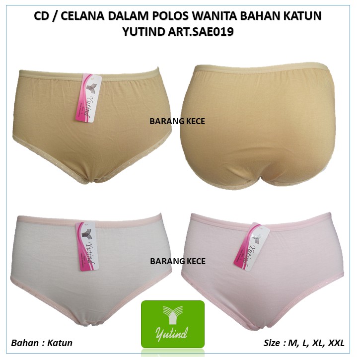 Jual CD Kancut / Celana Dalam Maxi Wanita Ukuran Kecil Hingga Jumbo Katun Yutind art.SAE019 COD ...