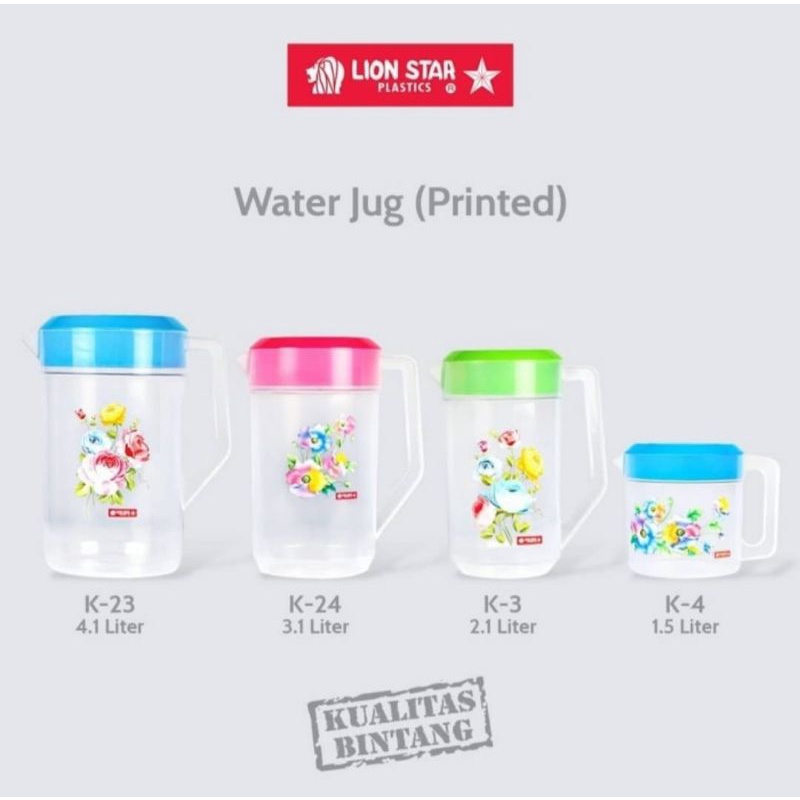 Jual Lion Star K-3 Water Jug 2.1 Liter Eskan Teko Porong Pitcher Plastik Minuman | Shopee Indonesia