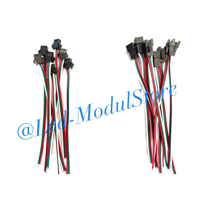 Jual Kabel connector 3 Pin SM Male Female pair (1set) (10pcs) | Shopee ...