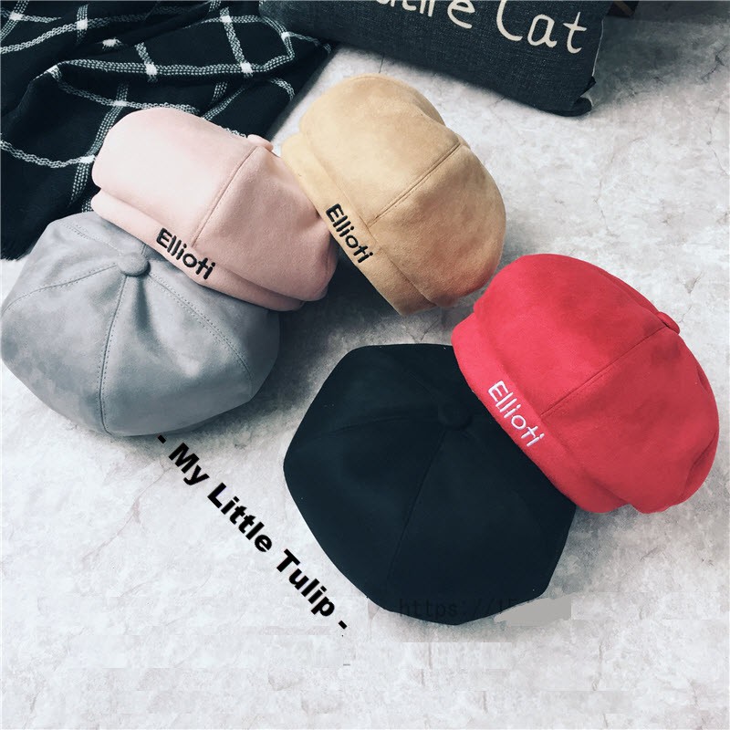 Topi Baret Casual Pria Wanita Bahan Suede Wool Fashion Style Keren ...