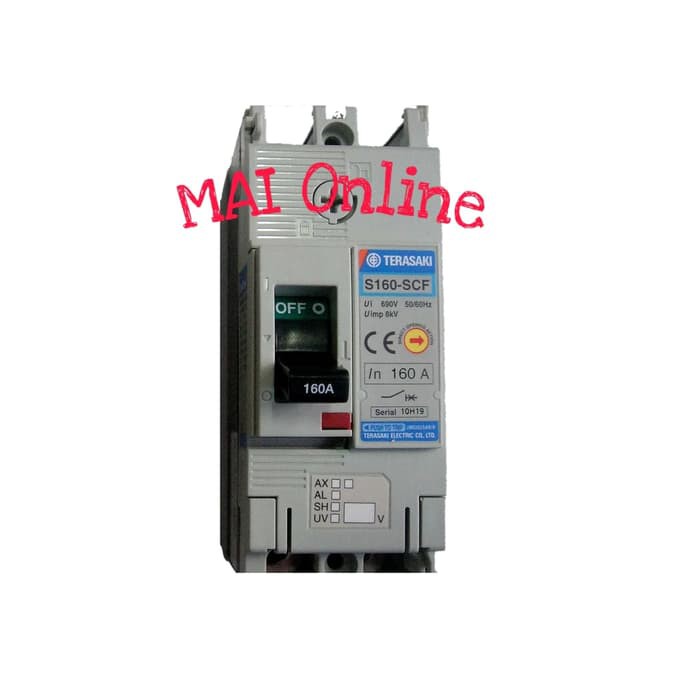 Jual MCB MCCB S160SCF 2P 25kA FIXED PROMO GARANSI TERASAKI JEPANG | Shopee Indonesia