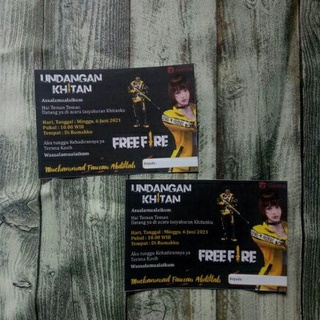 Jual UNDANGAN KHITAN FREE FIRE ANAK SELEBARAN MURAH | Shopee Indonesia