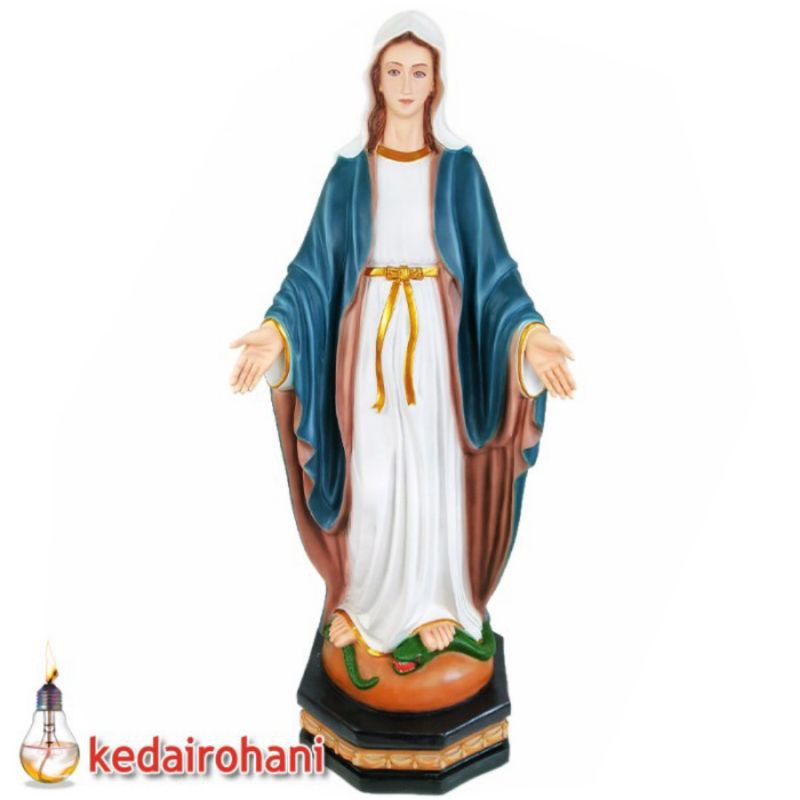 Jual Patung Bunda Maria Tangan Terbuka 1 meter Arca Fiberglass Warna ...