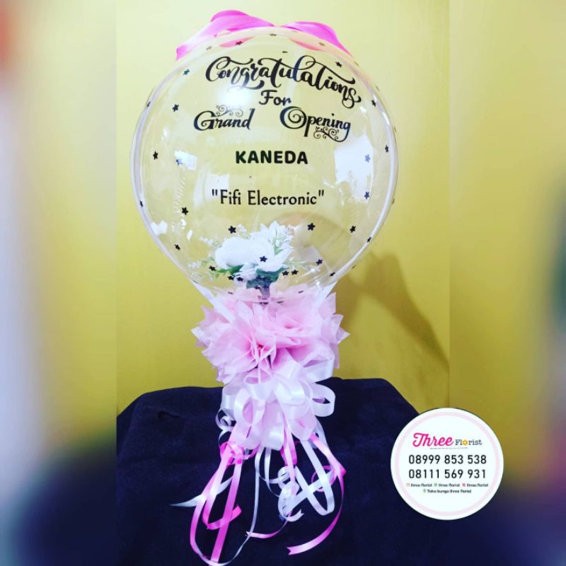Jual box bunga balon ucapan / hadiah ucapan congratulations / box balon ...