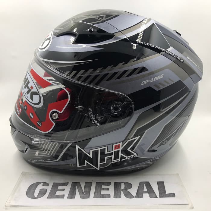 Jual Helm NHK GP 1000 GP1000 Plasma Grey Silver Double Visor Full Face ...