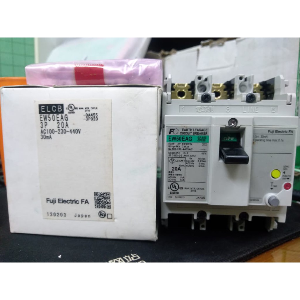 Jual ELCB / Earth Leakage Circuit Breaker Fuji Electric EW50EAG-3P 20A | Shopee Indonesia