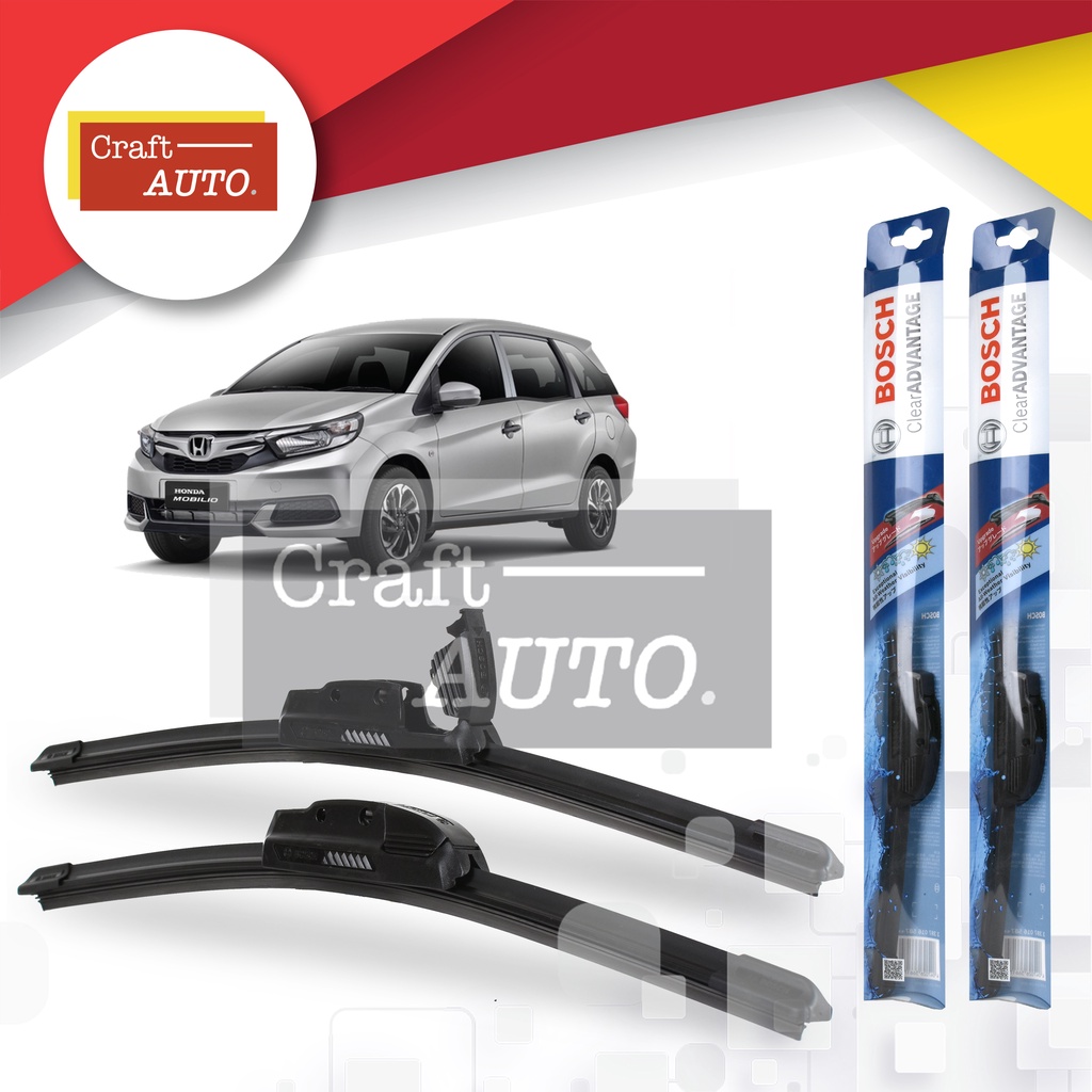 Jual Wiper Mobil Frameless Sepasang (2pcs) Bosch Clear Advantage Honda Mobilio Ukuran 22" & 16 ...