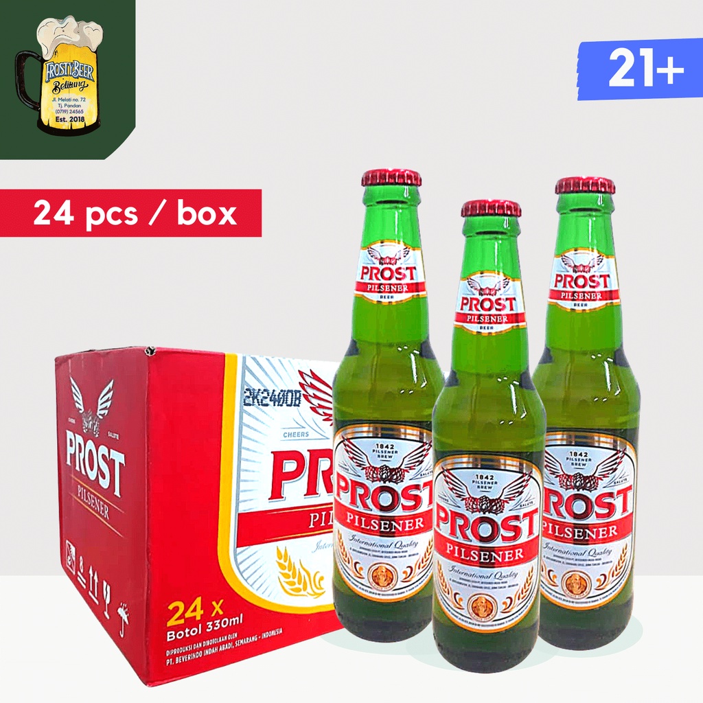 Jual Prost Pilsener Beer 330 ml Bottle - Bir Pilsner merah baru isi 24 ...