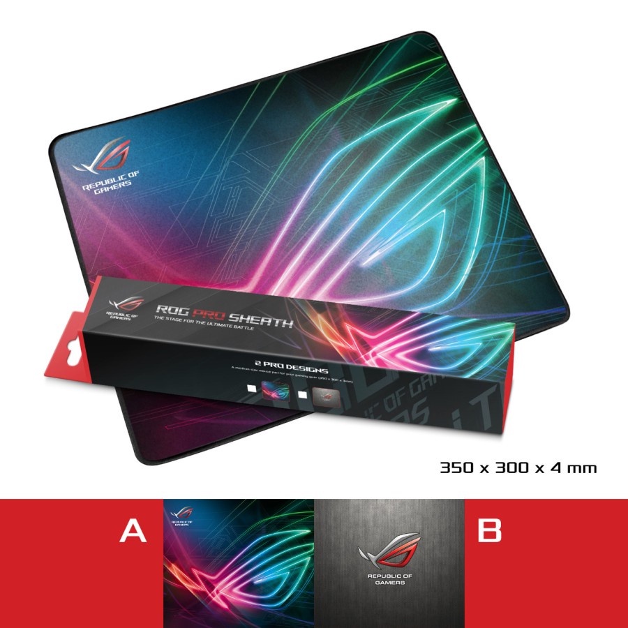 Jual MousePad Gaming ROG ukuran L 350 x 300 x 4 / Alas Mouse Gaming ROG ...