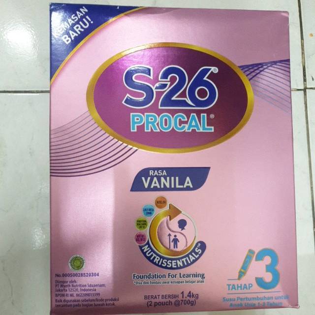 Jual S26 Procal Tahap 3 Vanila 1400gr,Susu Pertumbuhan Anak Kotak ...