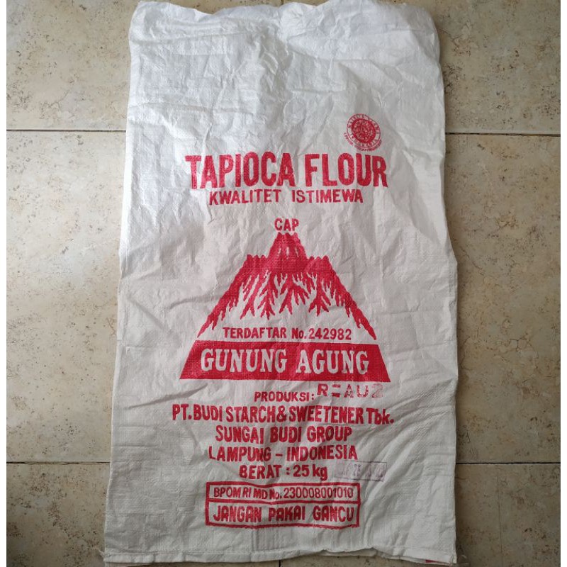 Jual Karung Plastik Bekas Tepung Tapioka 25kg - 1 set isi 5pcs | Shopee ...