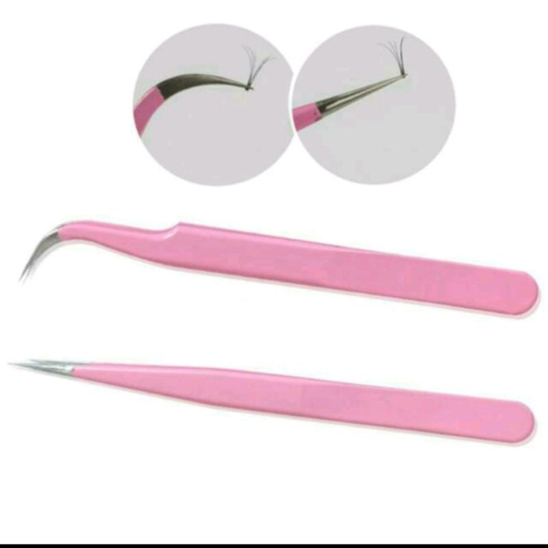 Jual Pinset Bengkok dan Lurus EYELASH EXTENSION 100 % Ori | Shopee ...