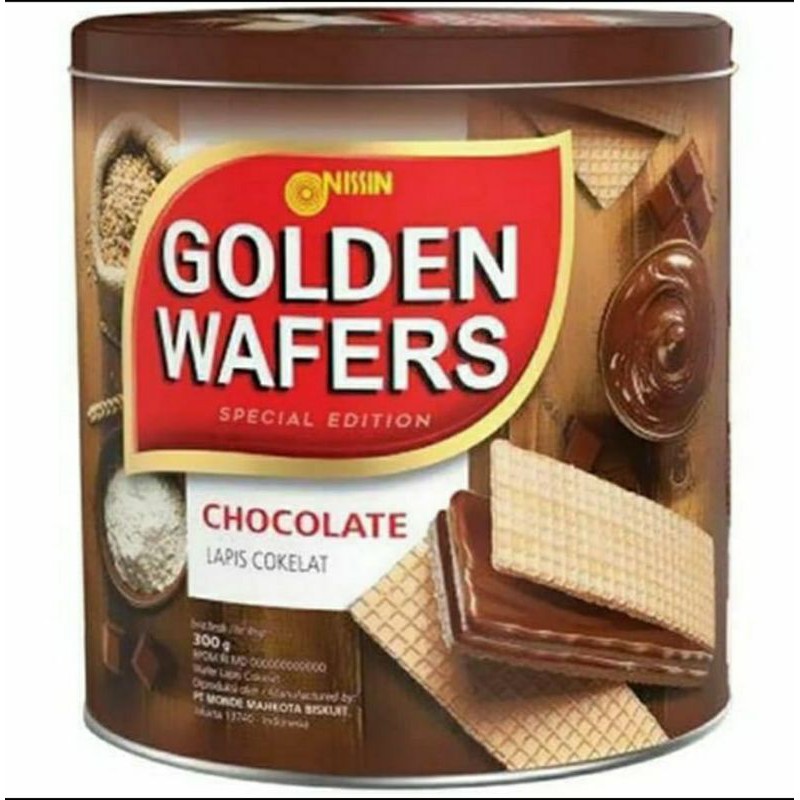 Jual Nissin Golden wafer Chocolate 300g | Shopee Indonesia