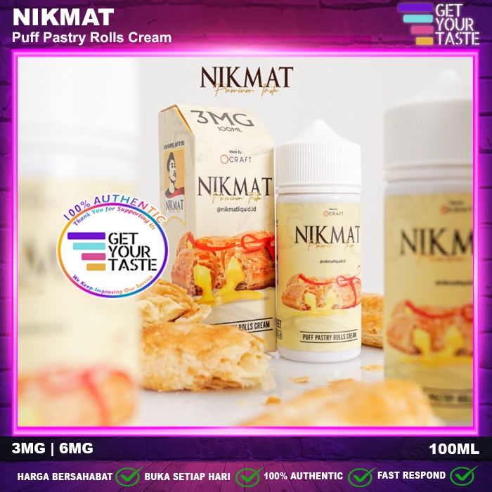 Jual Liquid Nikmat Puff Pastry Rolls Cream 100ML by Rcraft | Shopee ...