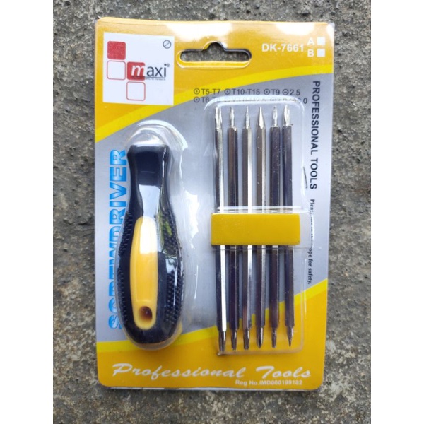 Jual Obeng Kombinasi set 6 Mata Obeng HP Jam Laptop Kacamata Serbaguna ...