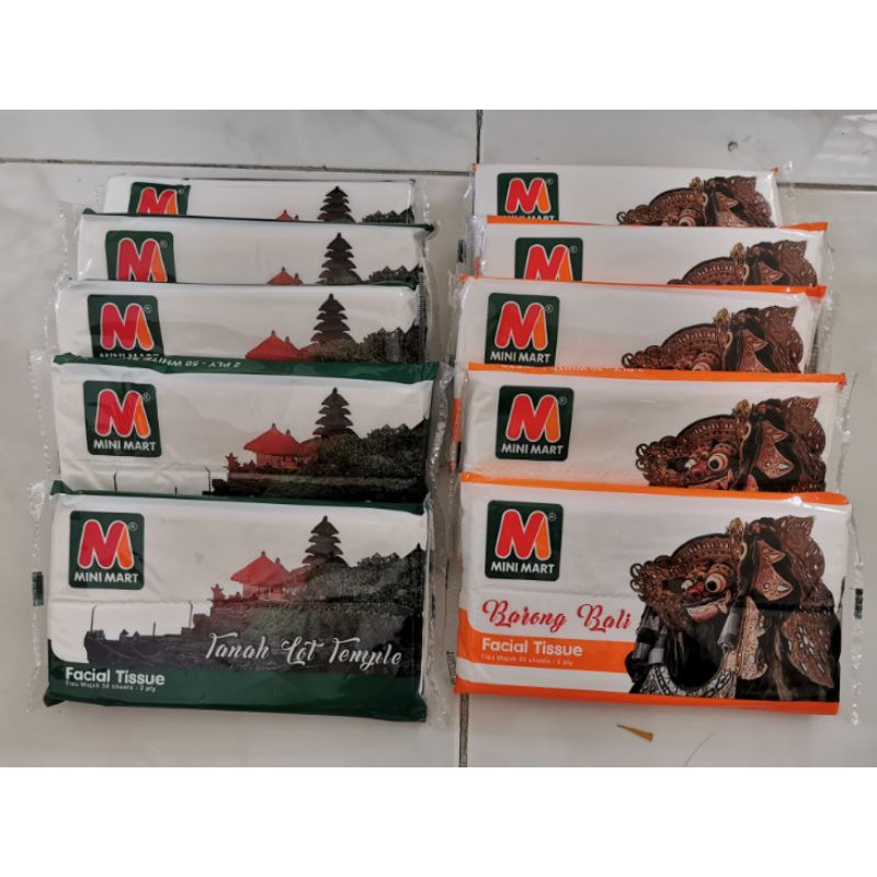 Jual Tissue Tisu Minimart Mini Mart 50 Sheets 2 ply Bali (5pcs ...