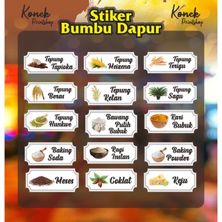 Jual Sticker Stiker Bumbu Dapur Stiker Gula Stiker Garam Dilengkapi ...