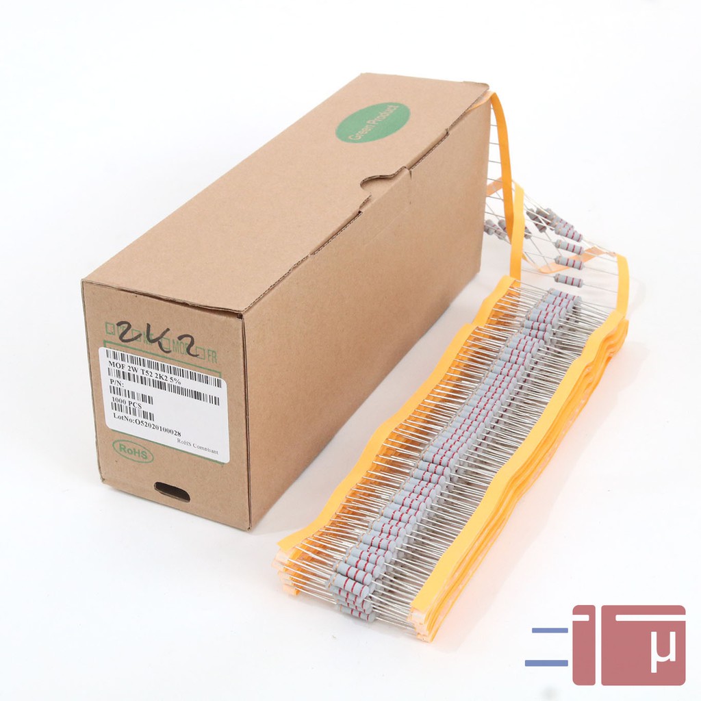 Jual Resistor 2K2 2.2K 2W Metal Oxide 5% Taiwan Kaki Tembaga Indonesia|Shopee Indonesia