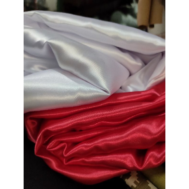 Jual BAHAN KAIN BENDERA MERAH PUTIH SATIN SATEN SATEEN MENGKILAP TEBAL ...