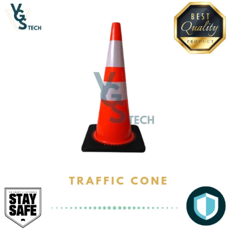 Jual Safety Cone / Traffic Cone / Traficon / Taficon / Kerucut Lalu Lintas | Shopee Indonesia