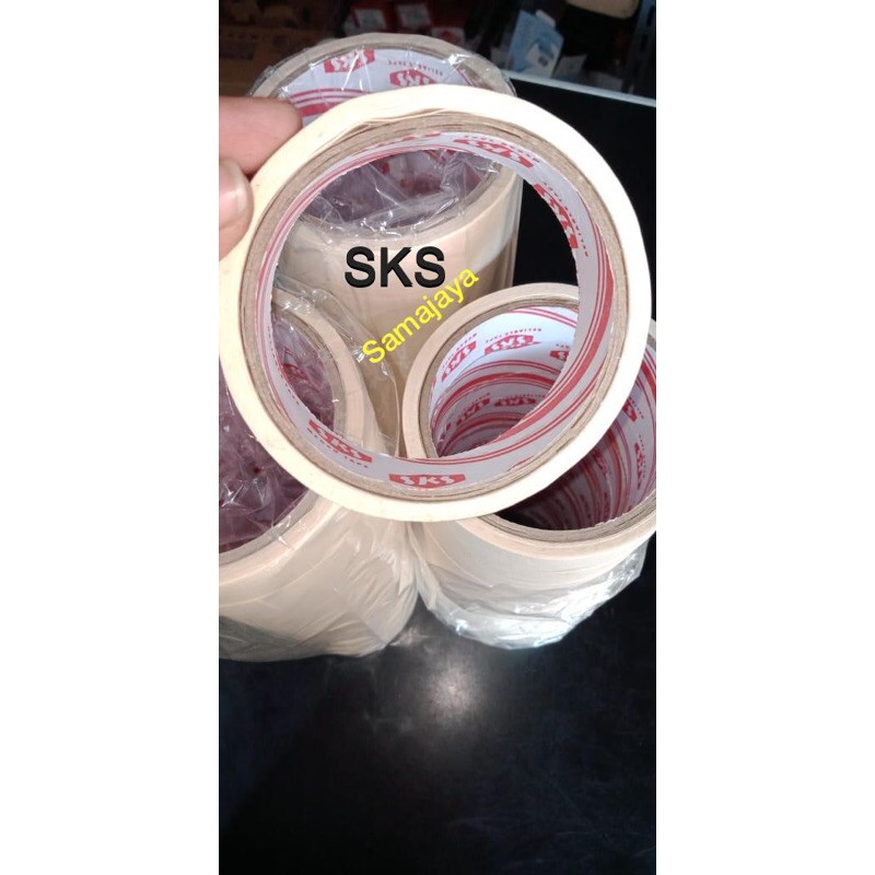 Jual Lakban kertas SKS 1" . Sks masking tape | Shopee Indonesia