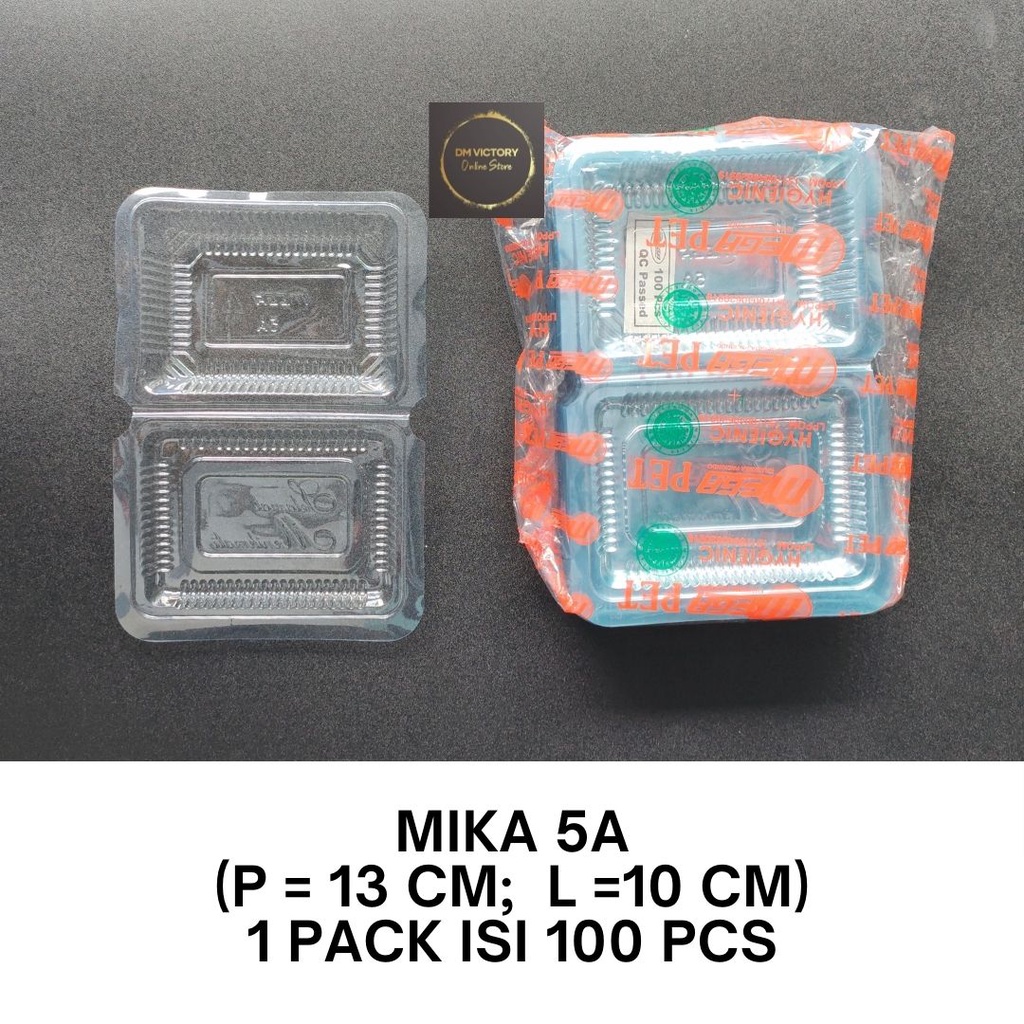 Jual Box Mika Kotak Kemasan Kue / Makanan 5A Bening Mega | Shopee Indonesia