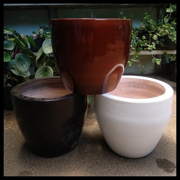 Jual Pot Keramik / Pot Gerabah / Pot Tanaman / Pot Cantik - Putih ...