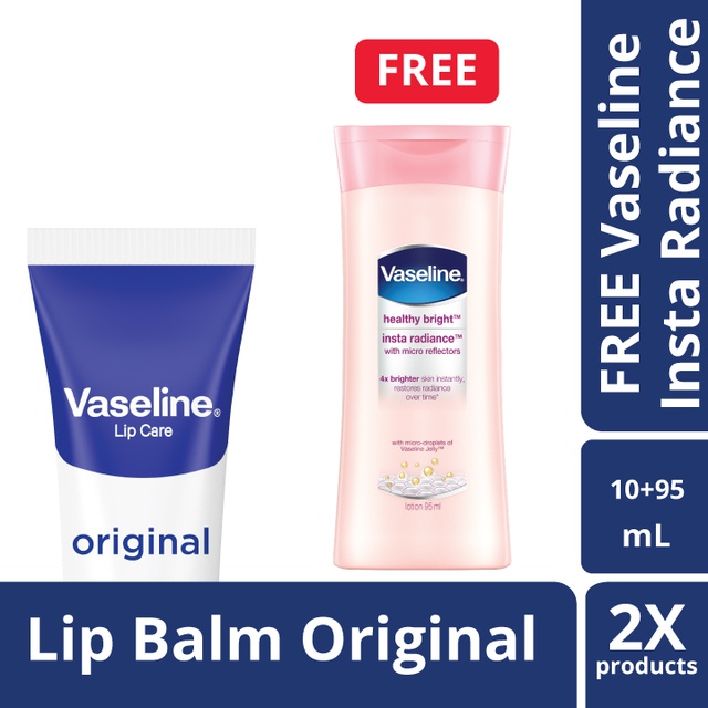 Jual Vaseline Lip Care Pelembab & Pencerah Bibir Original 10G Free Vaseline Lotion Insta ...