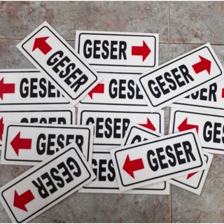 Jual Akrilik sign board tulisan GESER kiri&kanan (harga sepasang ...