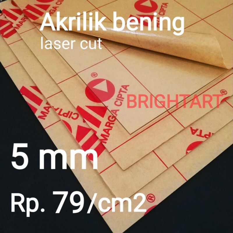 Jual Akrilik lembaran 5mm bening potongan custom, Acrylic 5mm laser cut ...