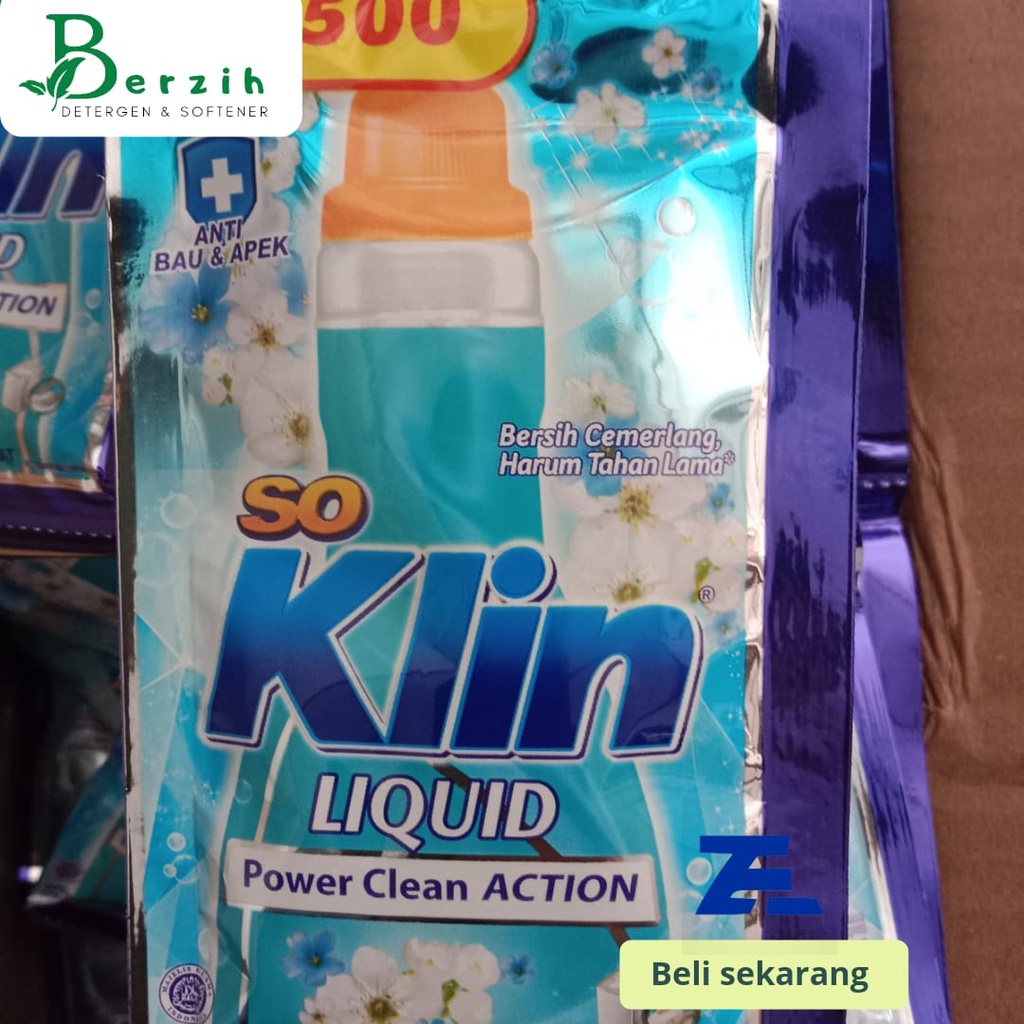 Jual Soklin Cair So Klin Liquid Detergen Power Clean Action 22ml 1 Sachet Eceran | Shopee Indonesia