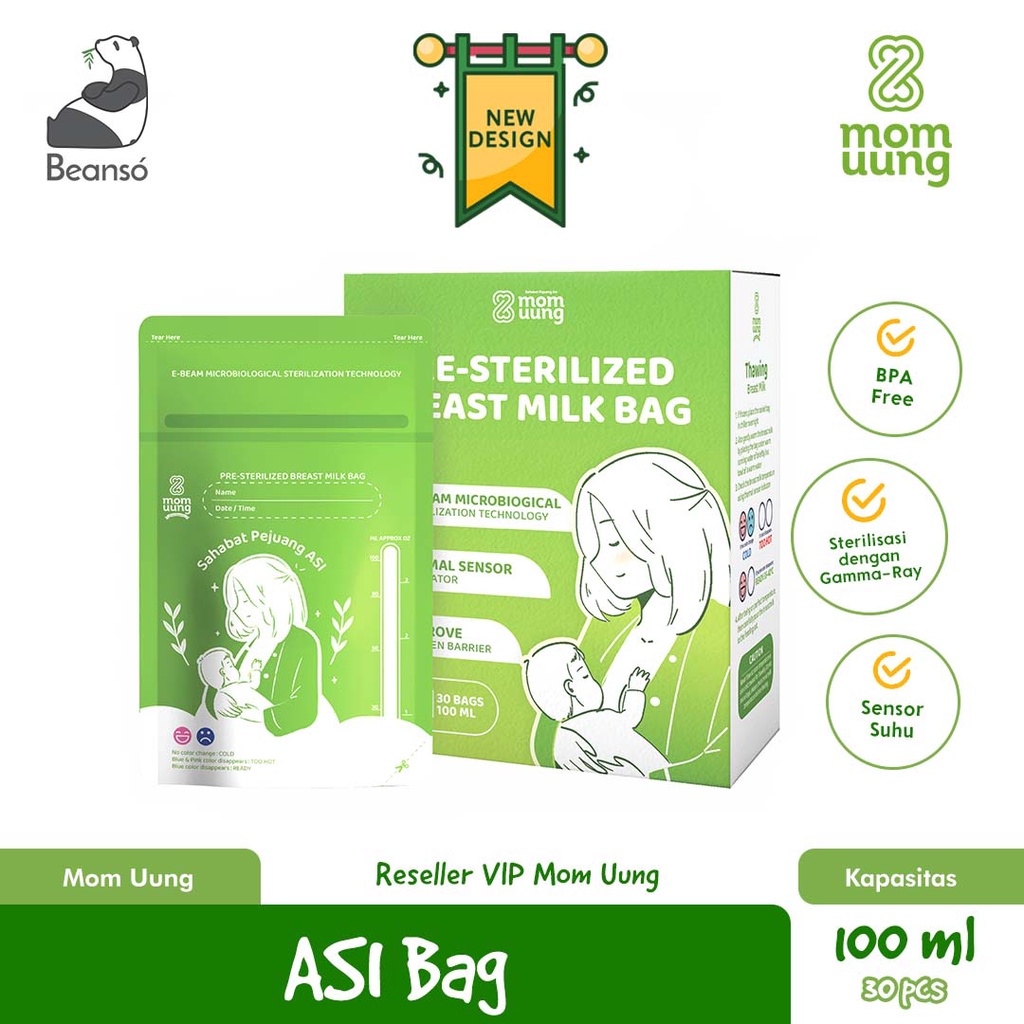 Jual Mom Uung ASI Bag / Pre-sterilized Breast Milk Bag / Kantong ASI ...