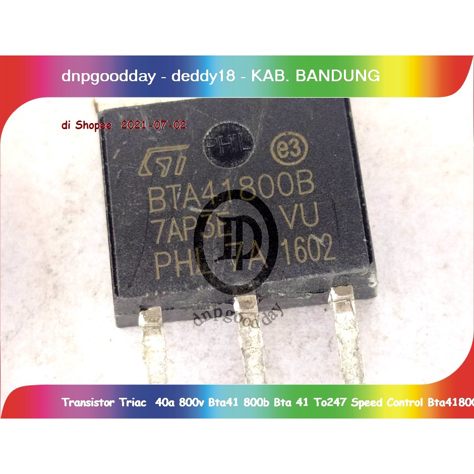 Jual Transistor Triac 40a 800v Bta41 800b Bta 41 To247 Speed Control ...