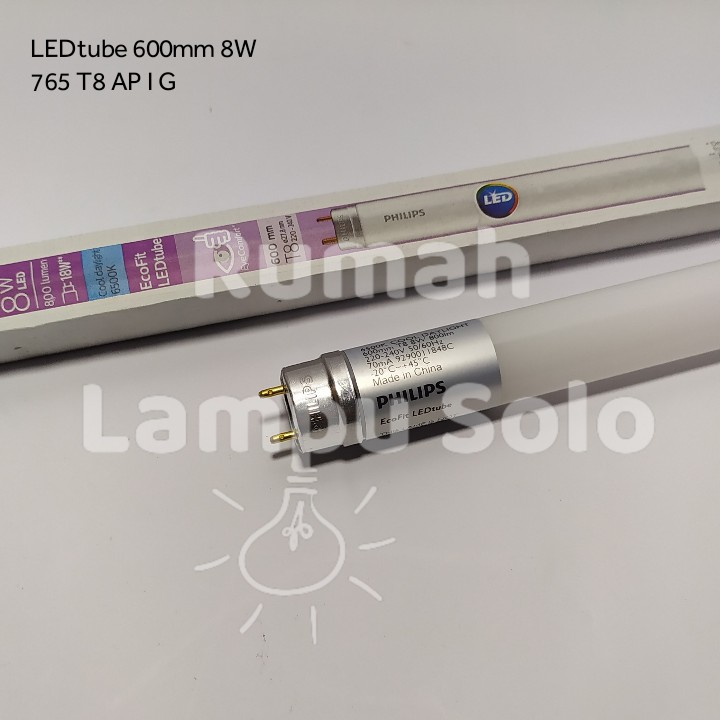 Jual Lampu Philips TL Ecofit LEDtube Putih 600mm 8W 765 T8 tanpa stater [WAJIB PACKING KAYU ...