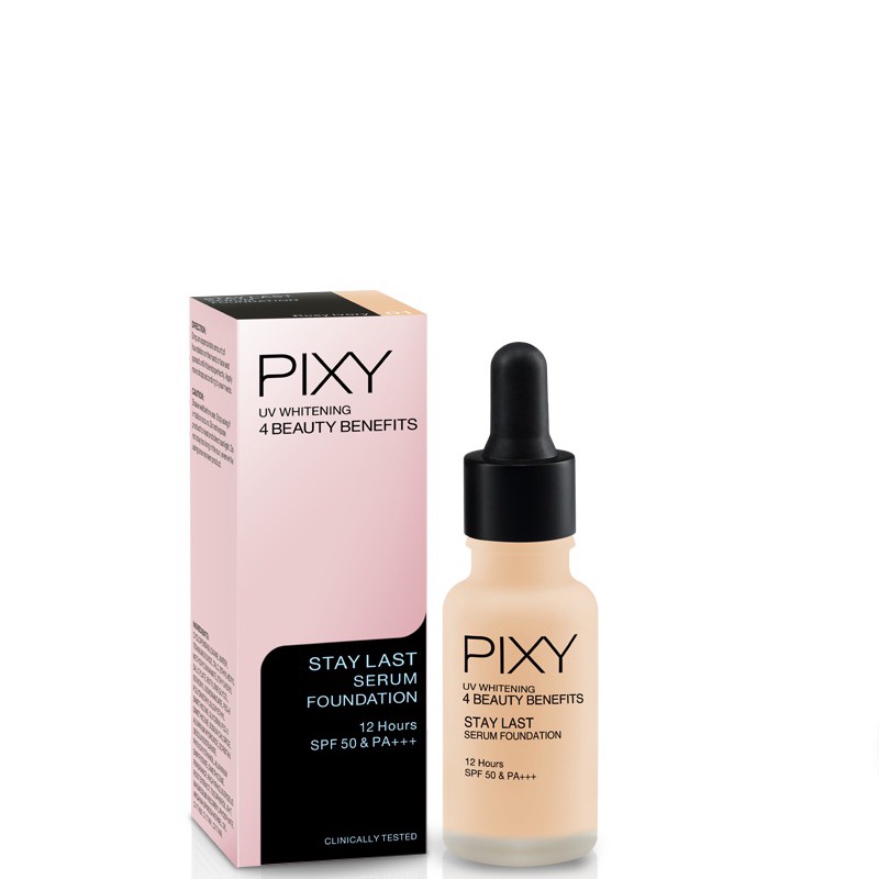 Jual Pixy UV Whitening 4 Beauty Benefits Stay Last Serum Foundation SPF ...