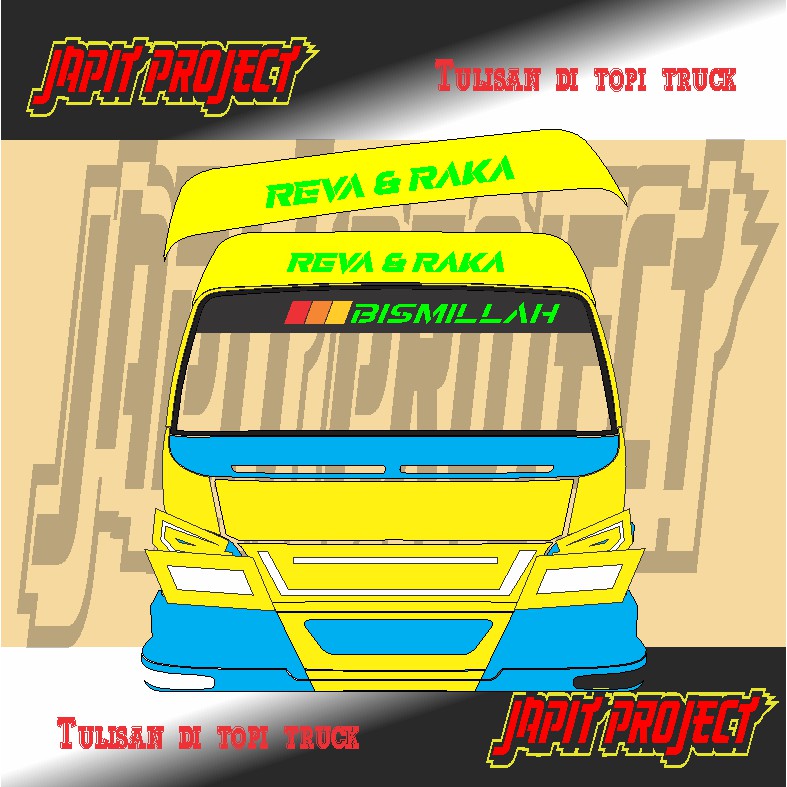 Jual STICKER VARIASI TULISAN NAMA BUAT TOPI TRUK BISA REQUIS NAMA DAN ...